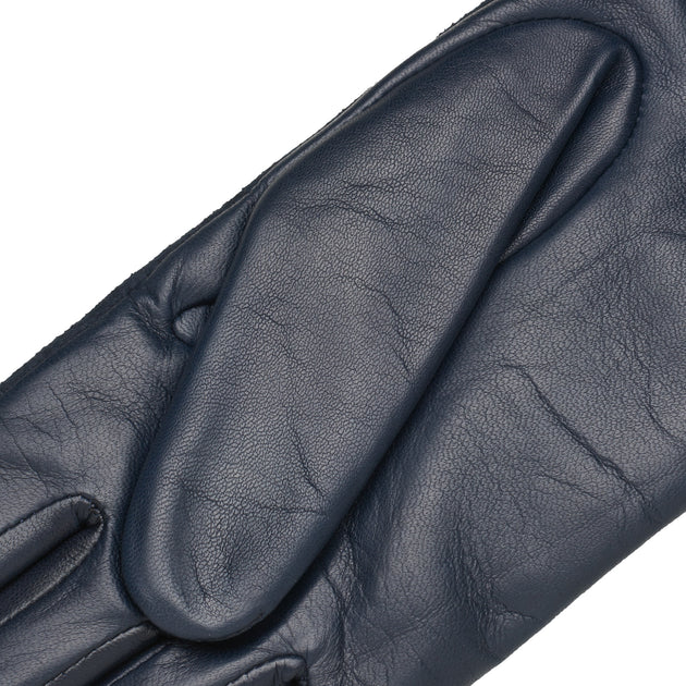 Vittoria Blue Navy Leather Gloves – Glove Gallery